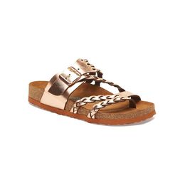 Comfortfusse Leder-Zehentrenner in Rosegold - 61% | Gr&ouml;&szlig;e 37 | Damen-sandalen