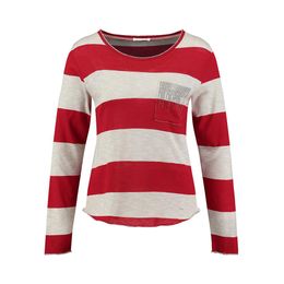 Key Largo Longsleeve "Niagara" in Rot/ Beige - 56% | Gr&ouml;&szlig;e L | Damen-tops