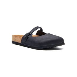 Comfortfusse Leder-Clogs in Schwarz - 62% | Gr&ouml;&szlig;e 36 | Damen-pantoletten