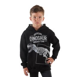 Denokids Hoodie "Dino Research" in Schwarz - 64% | Gr&ouml;&szlig;e 116 | Kinder-sweatshirts-jacken
