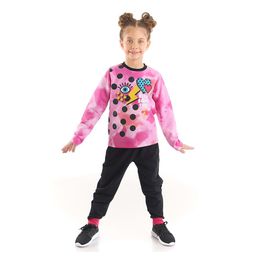 Denokids 2tlg. Outfit in Pink/ Schwarz - 74% | Gr&ouml;&szlig;e 140 | Kinderhosen
