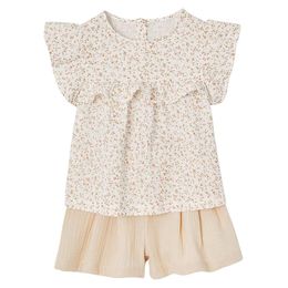 Vertbaudet 2tlg. Outfit in Beige - 56% | Gr&ouml;&szlig;e 128 | Kinder-blusen-hemden
