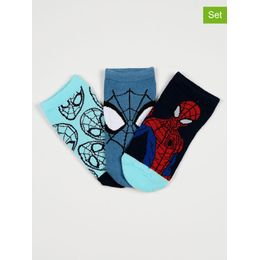 Spiderman 3er-Set: Socken "Spiderman" in Hellblau/ Blau/ Dunkelblau - 42% | Gr&ouml;&szlig;e 31-34 | Kinder-socken-strumpfhosen