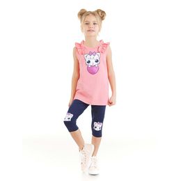 Denokids 2tlg. Outfit "Cat Heart" in Rosa/ Dunkelblau - 75% | Gr&ouml;&szlig;e 92 | Kinder-oberteile