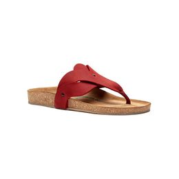 Comfortfusse Leder-Zehentrenner in Rot - 63% | Gr&ouml;&szlig;e 40 | Damen-sandalen