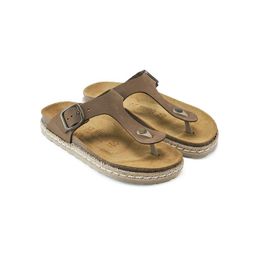 Mandel Leder-Zehentrenner in Braun - 67% | Gr&ouml;&szlig;e 36 | Damen-sandalen