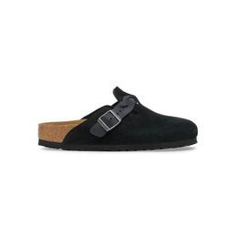 Birkenstock Leder-Clogs "Boston" in Schwarz - 18% | Gr&ouml;&szlig;e 41 | Damen-pantoletten
