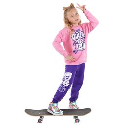 Denokids 2tlg. Outfit "Queen Bear" in Rosa/ Lila - 69% | Gr&ouml;&szlig;e 104 | Kinder-sweatshirts-jacken