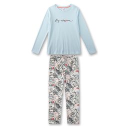 Sanetta Pyjama in Hellblau/ Creme - 50% | Gr&ouml;&szlig;e 128 | Kinder-waesche