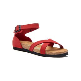 Comfortfusse Leder-Sandalen in Rot - 65% | Gr&ouml;&szlig;e 42 | Damen-sandalen