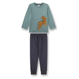 Sanetta Pyjama in T&uuml;rkis/ Anthrazit - 40% | Gr&ouml;&szlig;e 128 | Kinder-waesche