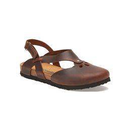 Comfortfusse Leder-Sandalen in Braun - 59% | Gr&ouml;&szlig;e 38 | Damen-sandalen