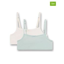 Sanetta 2er-Set: Bustier in T&uuml;rkis/ Creme - 40% | Gr&ouml;&szlig;e 128 | Kinder-waesche