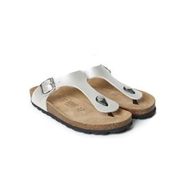 Mandel Zehentrenner "Blanca" in Wei&szlig; - 54% | Gr&ouml;&szlig;e 37 | Damen-sandalen