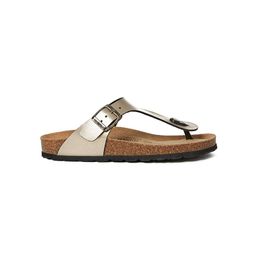 Mandel Zehentrenner in Gold - 55% | Gr&ouml;&szlig;e 36 | Damen-sandalen