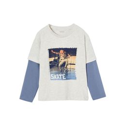 Vertbaudet Longsleeve in Wei&szlig;/ Blau - 53% | Gr&ouml;&szlig;e 92 | Kinder-longsleeves