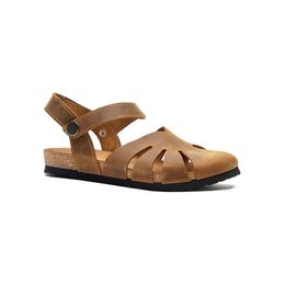 Comfortfusse Leder-Sandalen in Hellbraun - 64% | Gr&ouml;&szlig;e 36 | Damen-sandalen