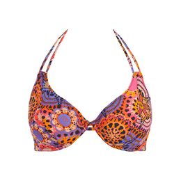 Freya Bikini-Oberteil "Santiago nights" in Lila/ Pink/ Orange - 60% | Gr&ouml;&szlig;e 80E | Damen-bademode