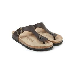 Mandel Leder-Zehentrenner in Braun - 60% | Gr&ouml;&szlig;e 36 | Damen-sandalen