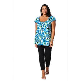 Aller Simplement Shirt in Blau/ Wei&szlig; - 74% | Gr&ouml;&szlig;e 42/44 | Damen-tops
