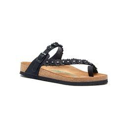 Comfortfusse Leder-Zehentrenner in Schwarz - 62% | Gr&ouml;&szlig;e 37 | Damen-sandalen