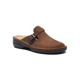 Comfortfusse Leder-Clogs in Braun - 80% | Gr&ouml;&szlig;e 37 | Damen-pantoletten