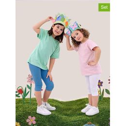 Denokids 2er-Set: Leggings in Blau/ Wei&szlig; - 63% | Gr&ouml;&szlig;e 128 | Kinderhosen