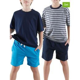 Denokids 2er-Set: Shorts in Dunkelblau/ Hellblau - 67% | Gr&ouml;&szlig;e 116 | Kinderhosen