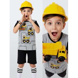 Denokids 2tlg. Outfit in Grau/ Schwarz - 62% | Gr&ouml;&szlig;e 98 | Kinder-oberteile