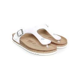 Mandel Zehentrenner "Blanca" in Wei&szlig; - 56% | Gr&ouml;&szlig;e 36 | Damen-sandalen