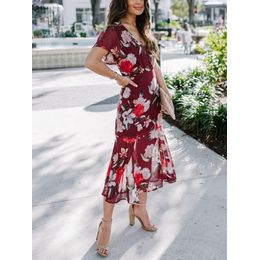 Milan Kiss Kleid in Bordeaux - 68% | Gr&ouml;&szlig;e XL | Damen-kleider