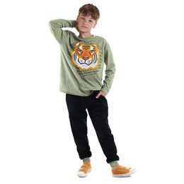 Denokids 2tlg. Outfit in Schwarz/ Khaki - 69% | Gr&ouml;&szlig;e 128 | Kinder-longsleeves