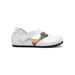 Comfortfusse Leder-Ballerinas in Wei&szlig; - 62% | Gr&ouml;&szlig;e 40 | Damen-ballerinas
