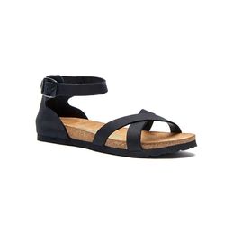 Comfortfusse Leder-Sandalen in Schwarz - 60% | Gr&ouml;&szlig;e 36 | Damen-sandalen