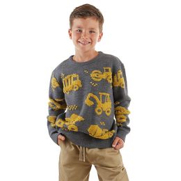 Denokids Pullover "Construction Tools" in Anthrazit - 69% | Gr&ouml;&szlig;e 128 | Kinder-pullover