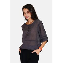 Le Jardin du Lin Leinen-Bluse in Schwarz - 77% | Gr&ouml;&szlig;e 36 | Damen-blusen