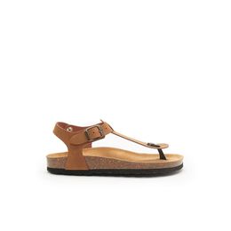 Mandel Zehentrenner "Leon" in Hellbraun - 62% | Gr&ouml;&szlig;e 38 | Damen-sandalen