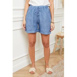 Le Monde du Lin Leinen-Shorts in Blau - 83% | Gr&ouml;&szlig;e 34/36 | Shorts