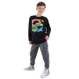 Denokids 2tlg. Outfit in Schwarz/ Grau - 67% | Gr&ouml;&szlig;e 116 | Kinder-longsleeves
