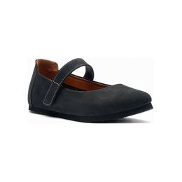 Comfortfusse Leder-Spangenballerinas in Schwarz - 60% | Gr&ouml;&szlig;e 40 | Damen-ballerinas