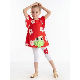 Denokids 2tlg. Outfit "Frog" in Rot/ Wei&szlig; - 65% | Gr&ouml;&szlig;e 122 | Kinder-oberteile