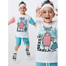 Denokids 2tlg. Outfit in Wei&szlig;/ Hellblau - 64% | Gr&ouml;&szlig;e 104 | Kinder-oberteile