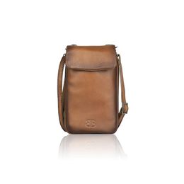 Bellicci Leder-Handytasche "Kia" in Hellbraun - (B)11 x (H)19 x (T)2 cm - 55% | Damen-handytaschen