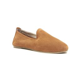 Comfortfusse Leder-Slipper in Hellbraun - 59% | Gr&ouml;&szlig;e 42 | Damen-schuhe-halbschuhe