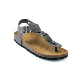 Mandel Leder-Zehensandalen in Grau - 65% | Gr&ouml;&szlig;e 38 | Damen-sandalen