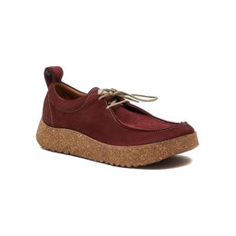 Comfortfusse Leder-Schn&uuml;rschuhe in Bordeaux - 56% | Gr&ouml;&szlig;e 42 | Damen-schnuerschuhe