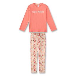 Sanetta Pyjama in Orange/ Beige - 54% | Gr&ouml;&szlig;e 128 | Kinder-waesche