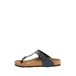 Comfortfusse Leder-Zehentrenner in Dunkelblau - 75% | Gr&ouml;&szlig;e 35 | Damen-sandalen