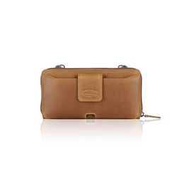 SPARWELL Leder-Handytasche "Kreative Kadence" in Hellbraun - (B)19 x (H)9 x (T)3 cm - 53% | Damen-handytaschen