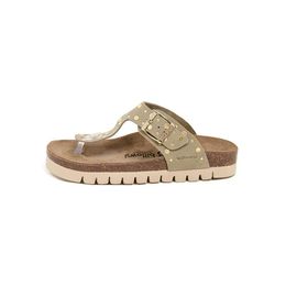 billowy Leder-Zehentrenner in Beige - 59% | Gr&ouml;&szlig;e 40 | Damen-sandalen